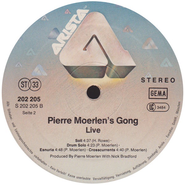 Pierre Moerlen's Gong - Live (1980) [CLOCKWORK PEACH]