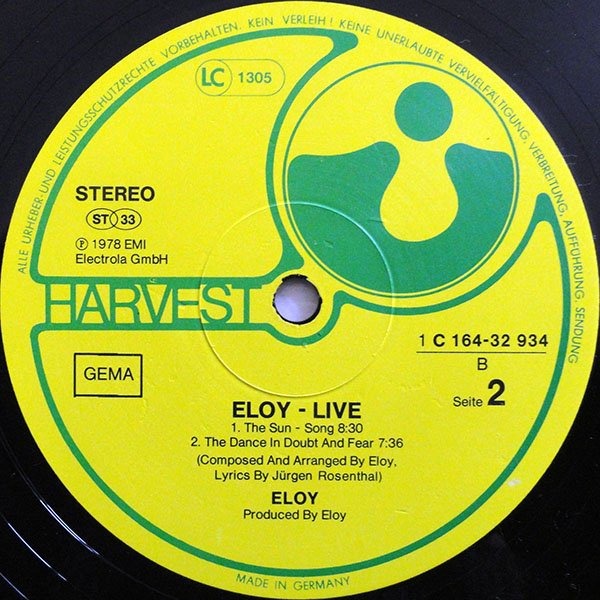 Eloy - Live (1978) [CLOCKWORK PEACH]