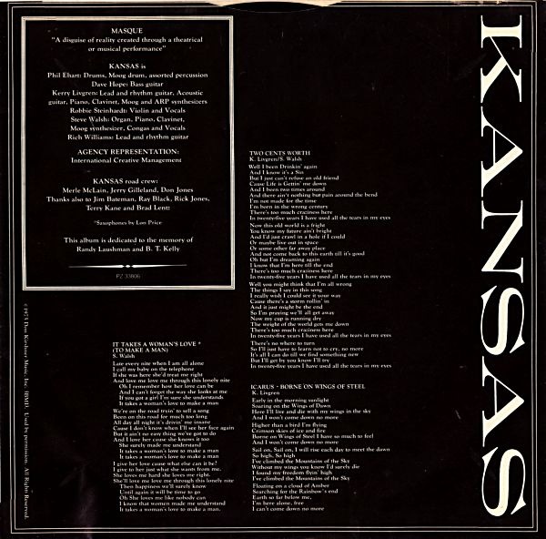 Kansas - Masque (1975) [CLOCKWORK PEACH]