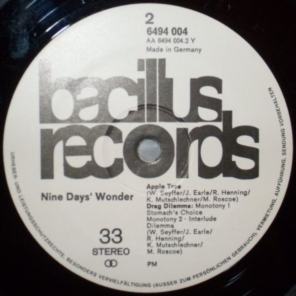 Nine Days' Wonder - Nine Days' Wonder (1971) [CLOCKWORK PEACH]