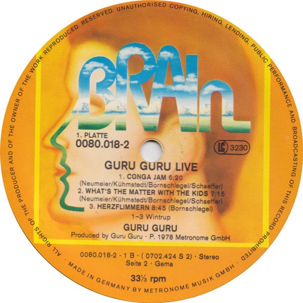 Guru Guru - Live (1978) [CLOCKWORK PEACH]